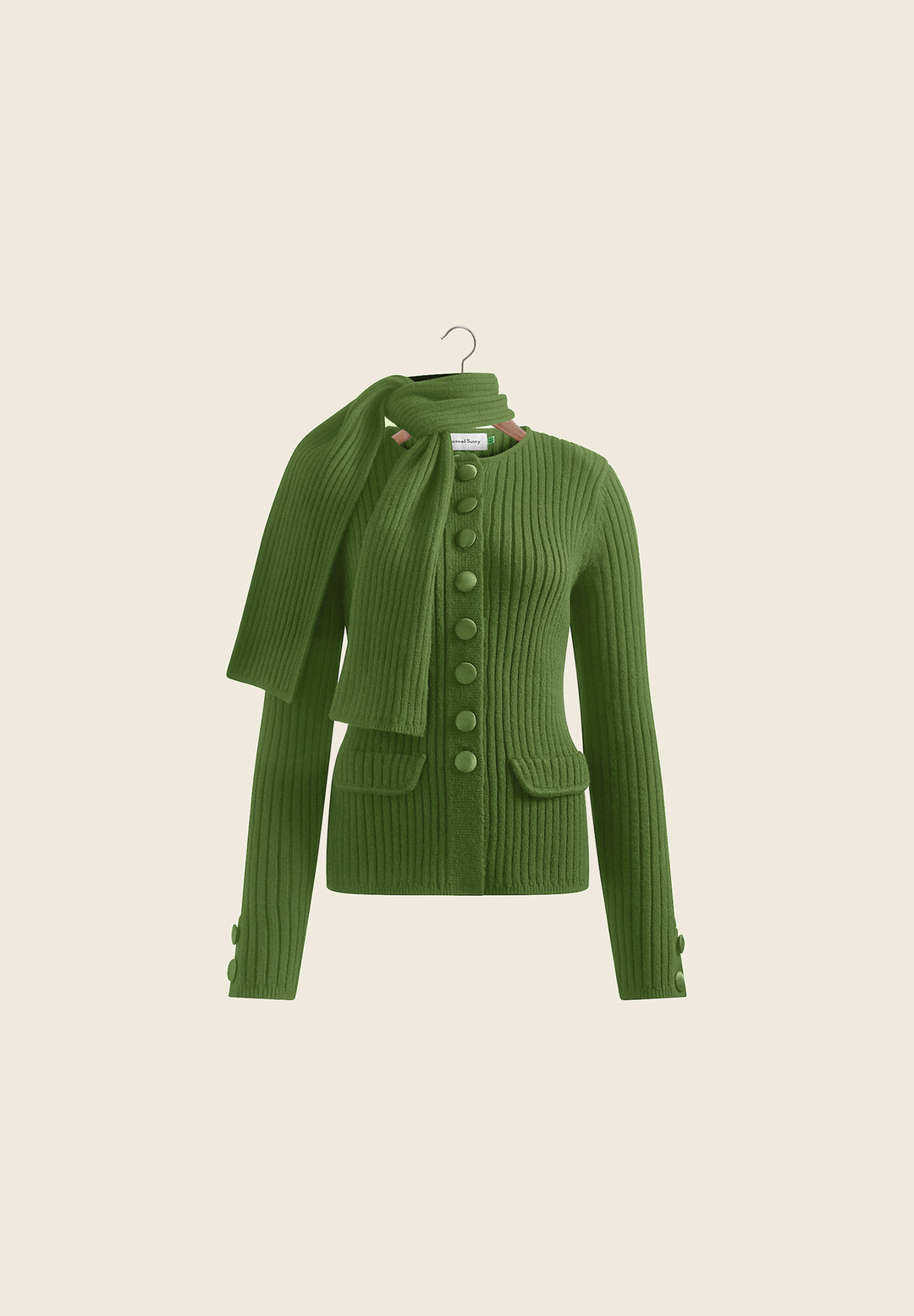 House of Sunny Power Peggy Knit Top | Women’s Knitwear Matcha Green